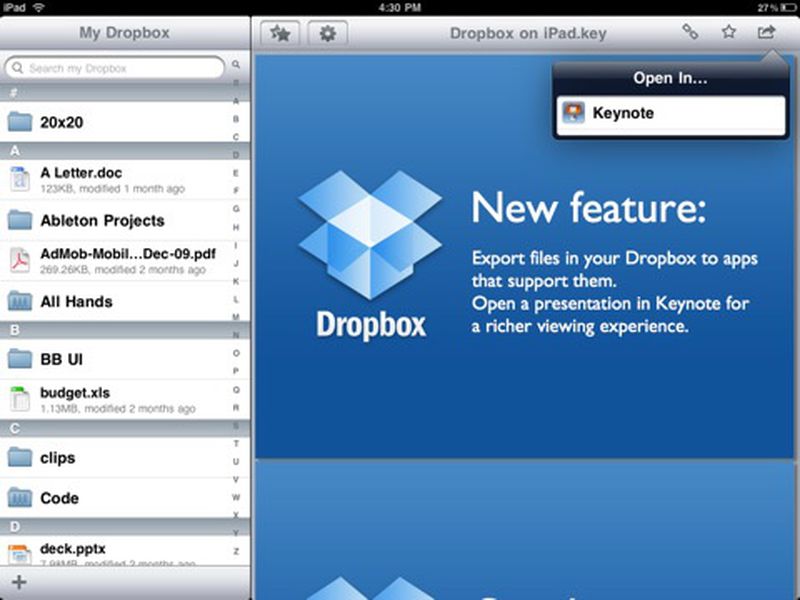 Dropbox iPhone App Goes Universal to Add iPad Support - MacRumors