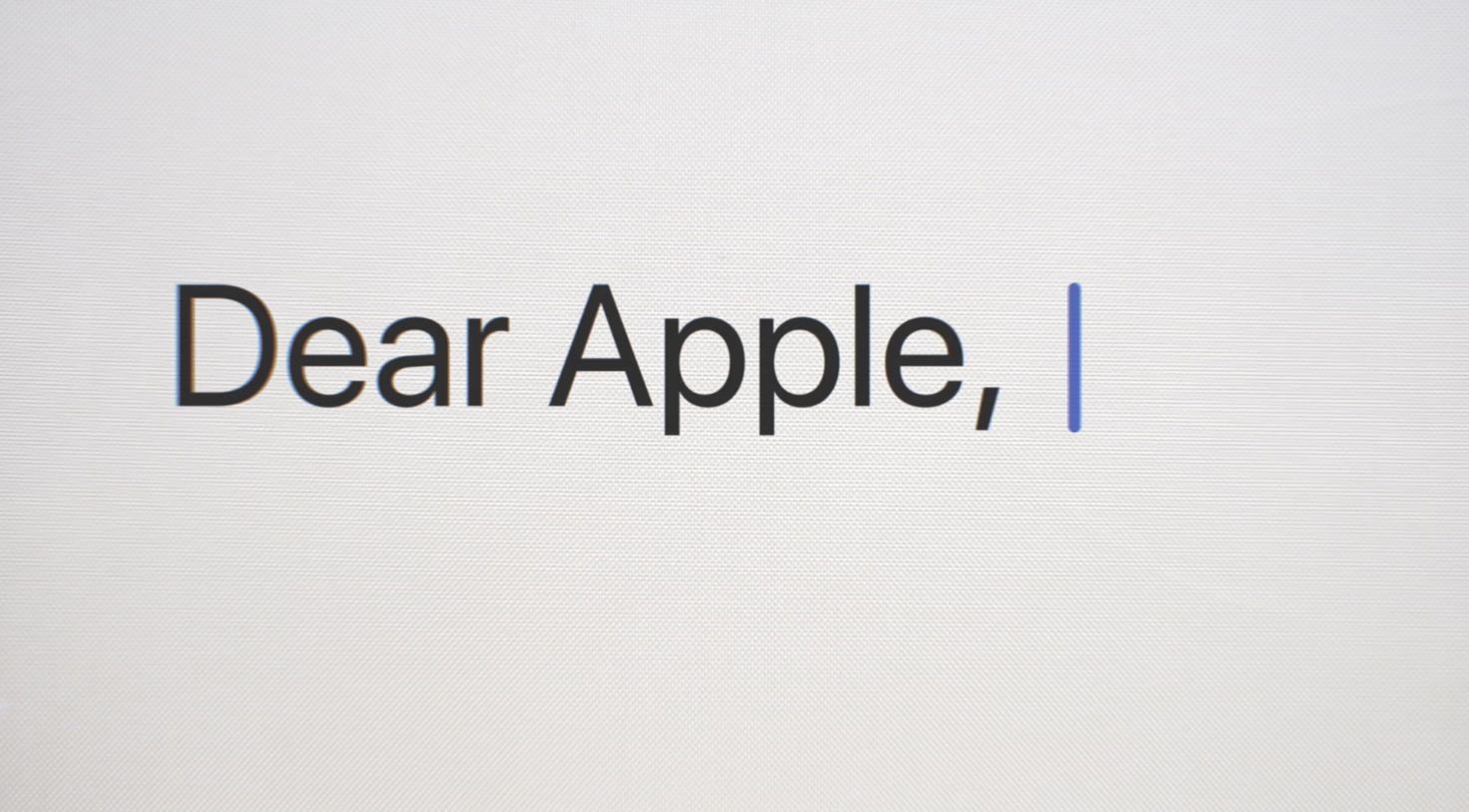 'Dear Apple' - MacRumors