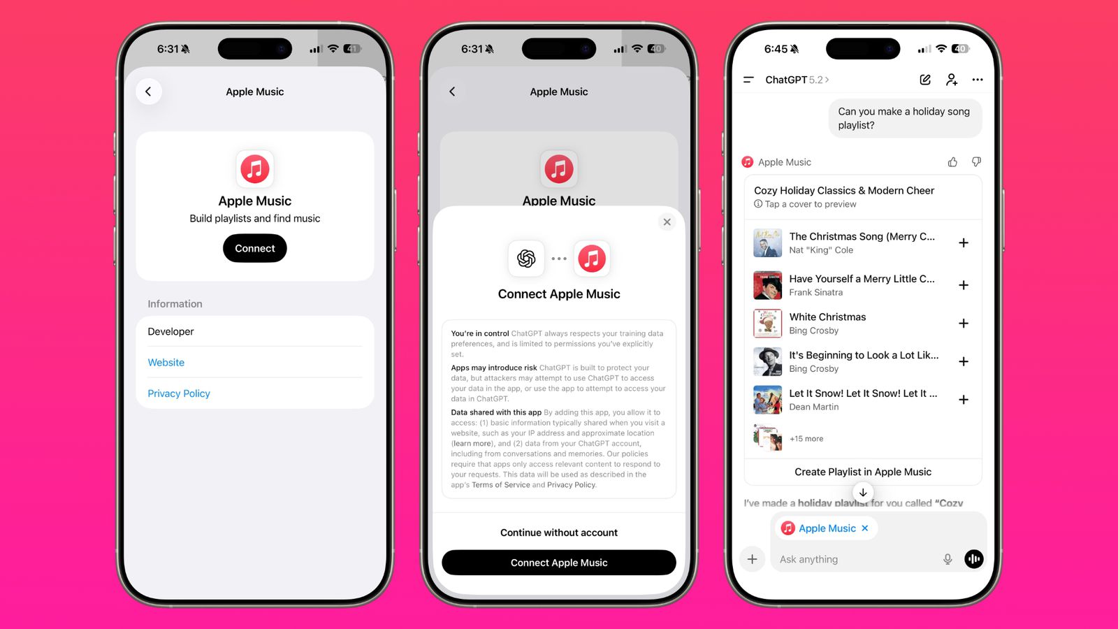 ChatGPT's Apple Music Integration Is Now Live - MacRumors
