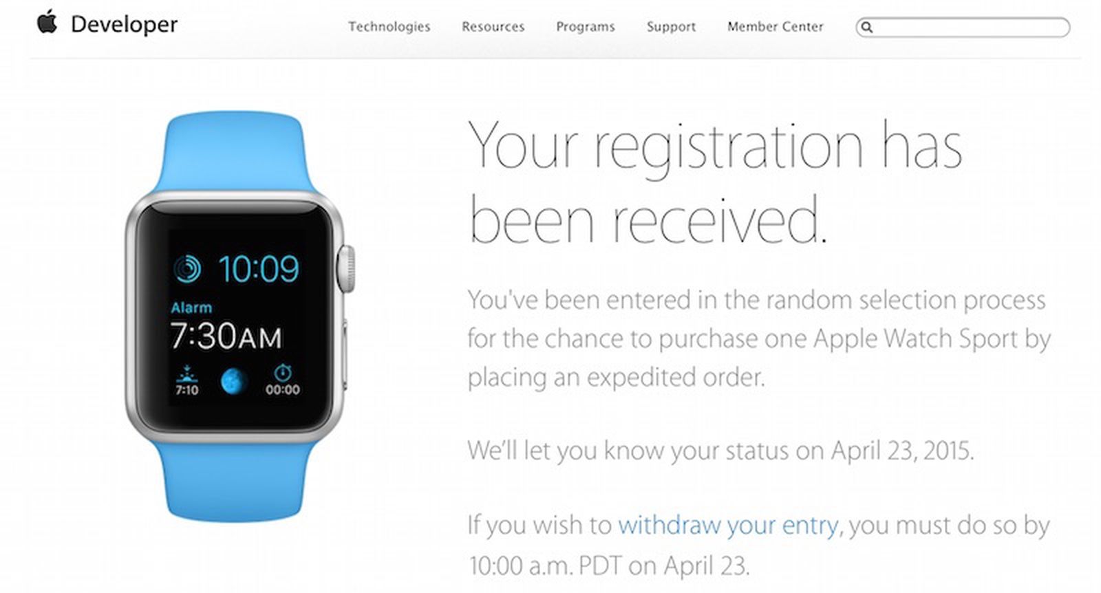 Apple Offers Developers a Chance to Buy Apple Watch Sport With ...