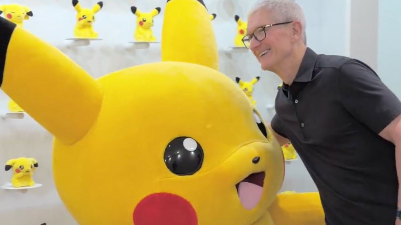 Apple CEO Tim Cook Meets Pikachu During Japan Visit - MacRumors