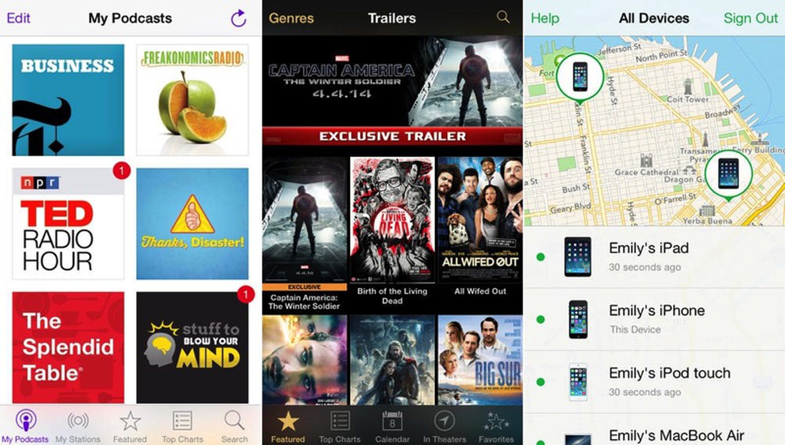 Apple Releases Updated Trailers, Podcasts and Find My iPhone iOS Apps ...
