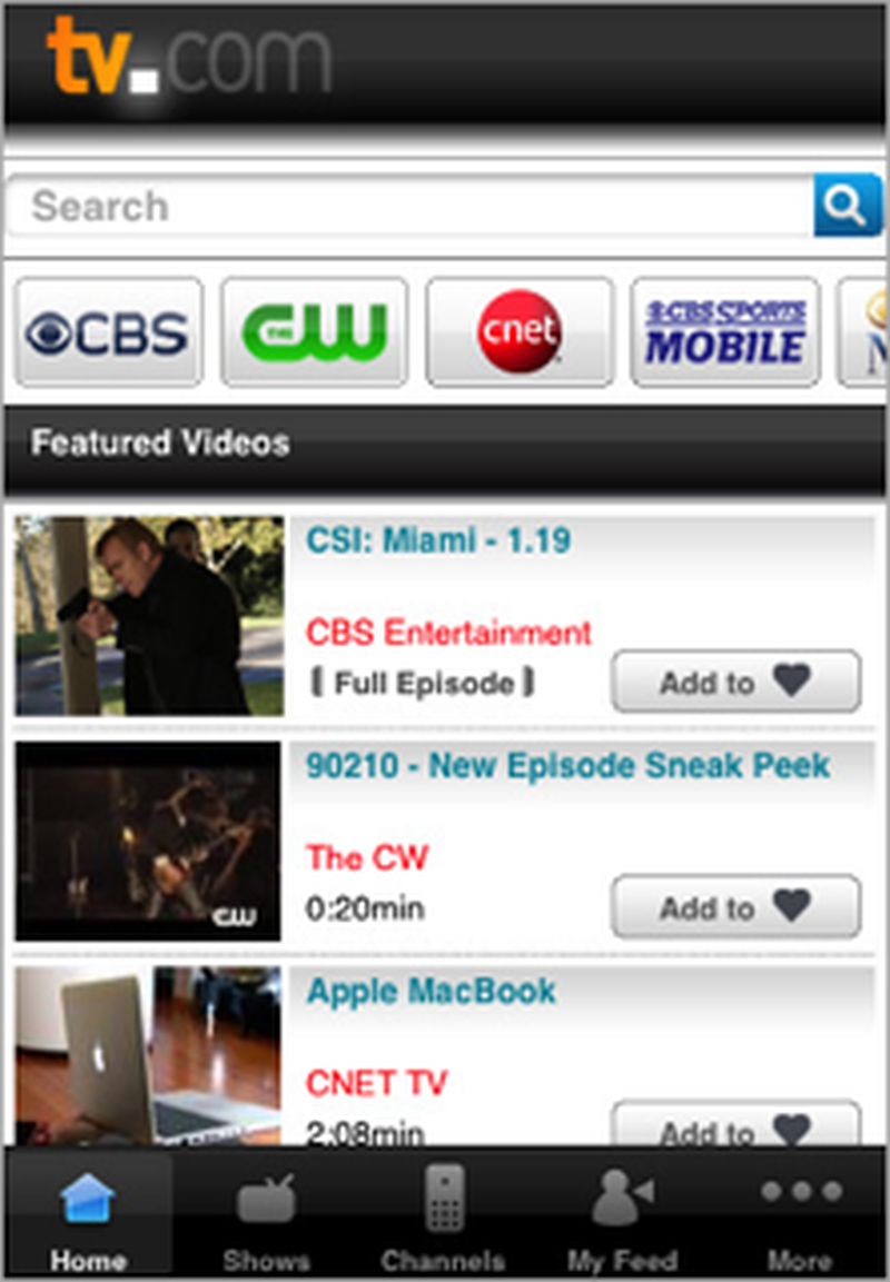 CBS Brings TV.com Content to iPhone - MacRumors