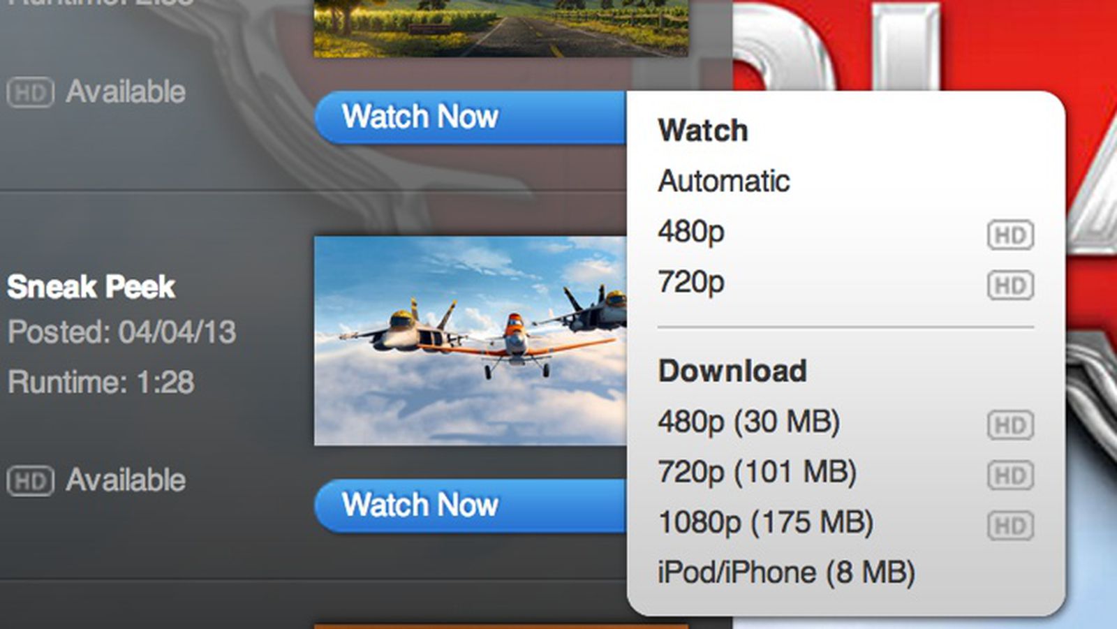 Apple Removes Download Options From Quicktime Trailers Website - MacRumors