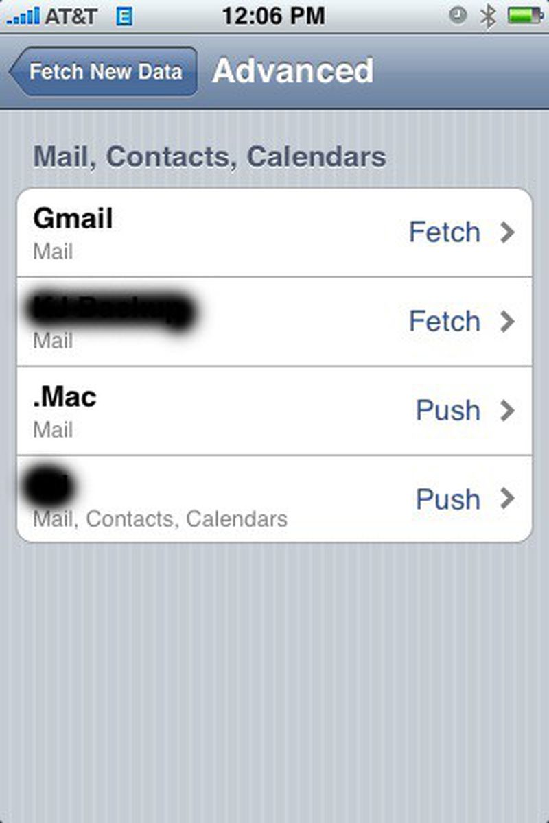 Push Email Support for .Mac Accounts on iPhone 2.0 - MacRumors