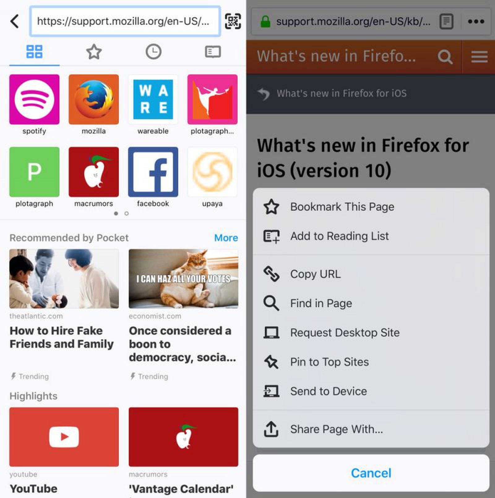 Mozilla Releases Firefox 10 for iOS With New 'Photon' UI, Tracking ...