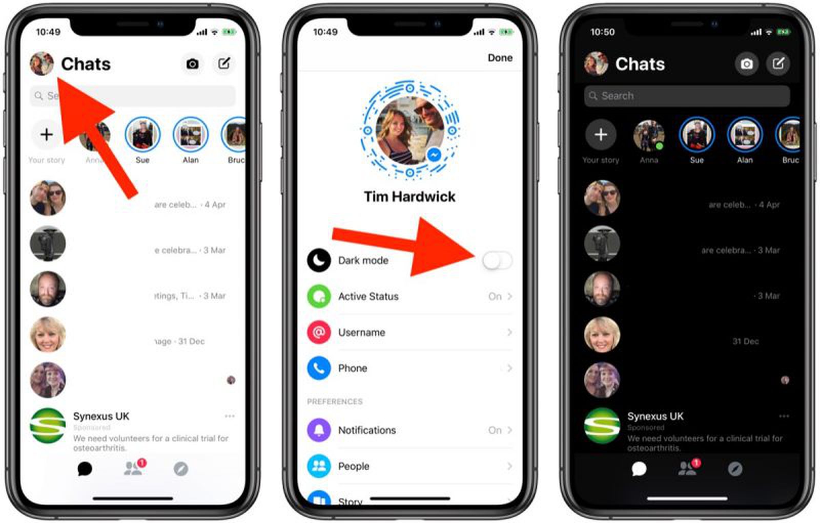 How to Enable Dark Mode in Facebook Messenger - MacRumors