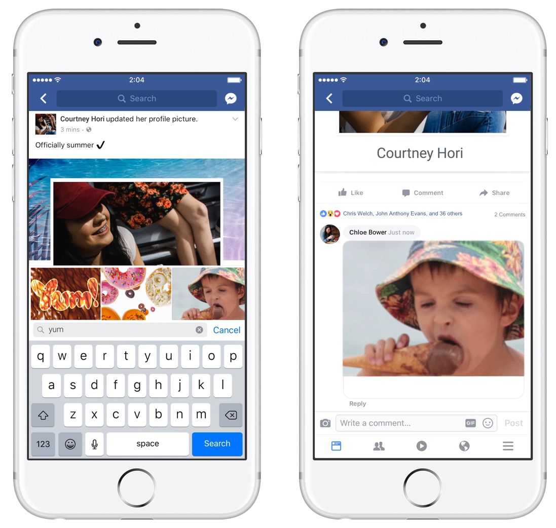 Facebook Introduces Native GIF Support in Comments on iOS - MacRumors