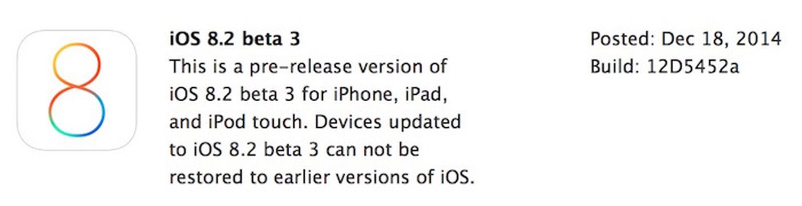 Apple Seeds Third iOS 8.2 Beta to Developers - MacRumors