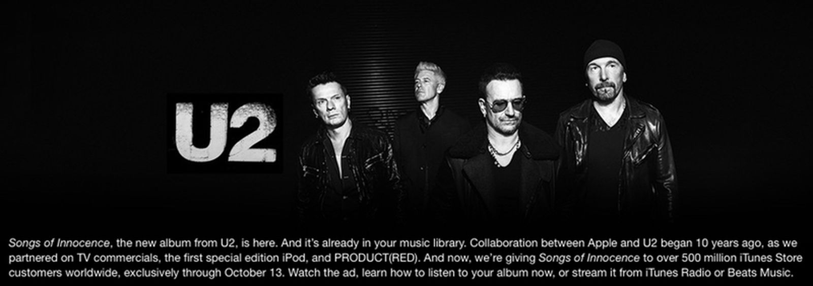 U2's 'Songs of Innocence' Accessed Over 33 Million Times Since Start of ...
