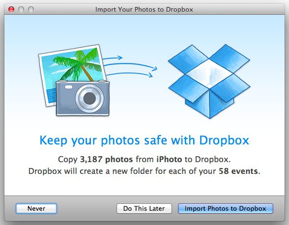 Dropbox for Mac Updated with iPhoto Integration, Automatic Screenshot ...