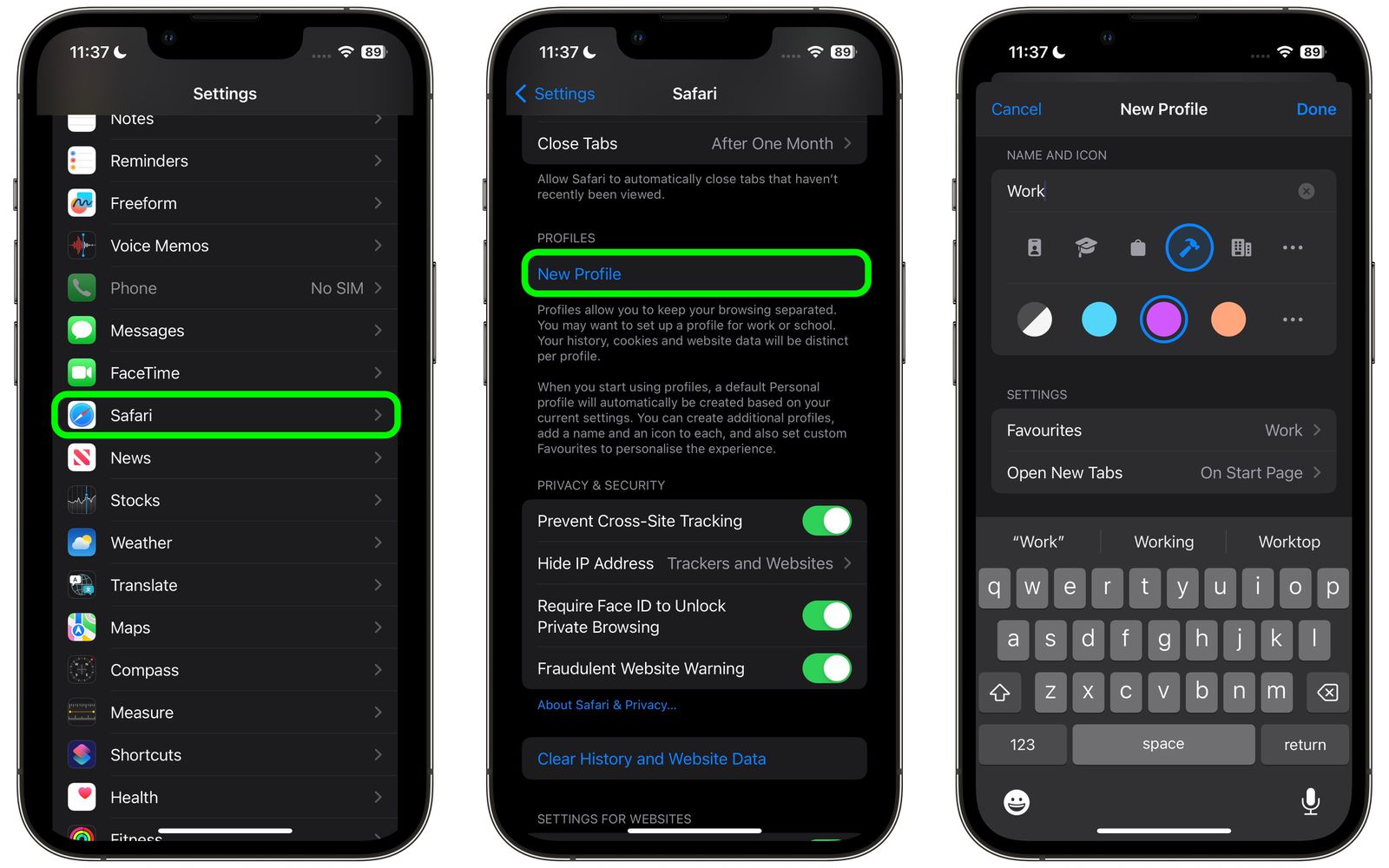 How to Separate Your iPhone Browsing Habits With Safari Profiles - MacRumors