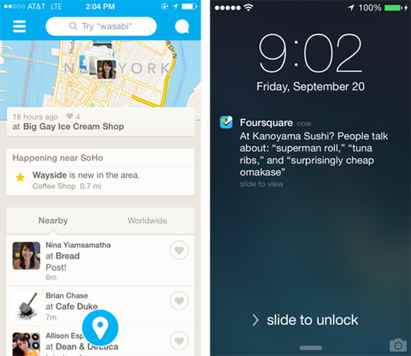 Foursquare for iOS Updated With Redesign, Real-Time Recommendations ...