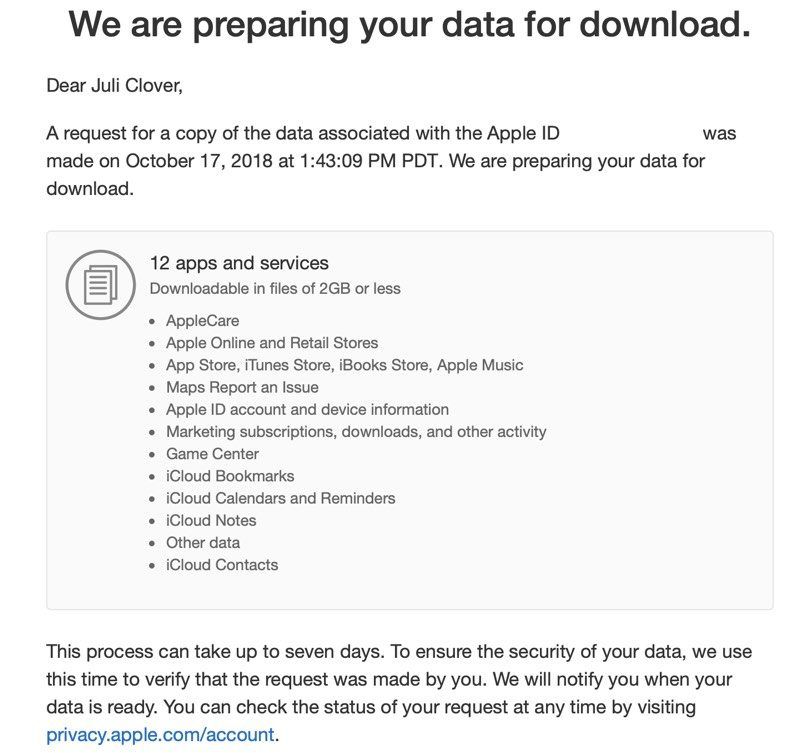 How to Request a Copy of Your Apple ID Account Data - MacRumors