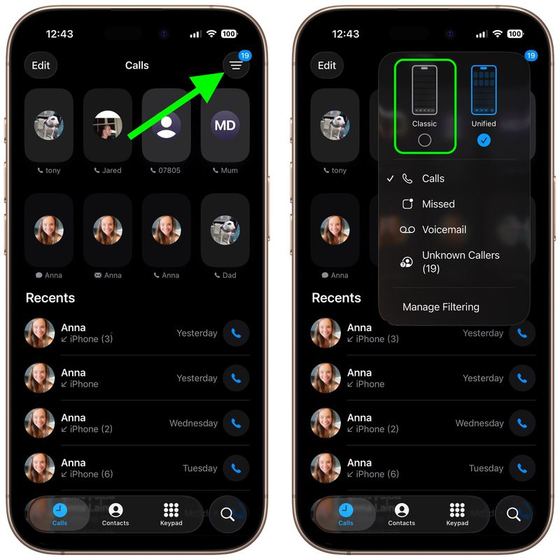 iOS 26: Switch Back to the Classic Phone App Layout - MacRumors