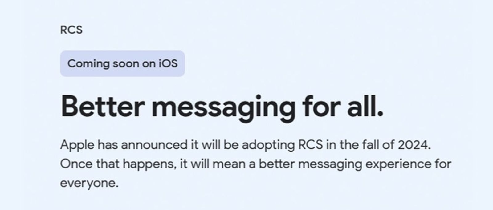 Google Reveals When to Expect RCS Support on iPhone for Improved ...