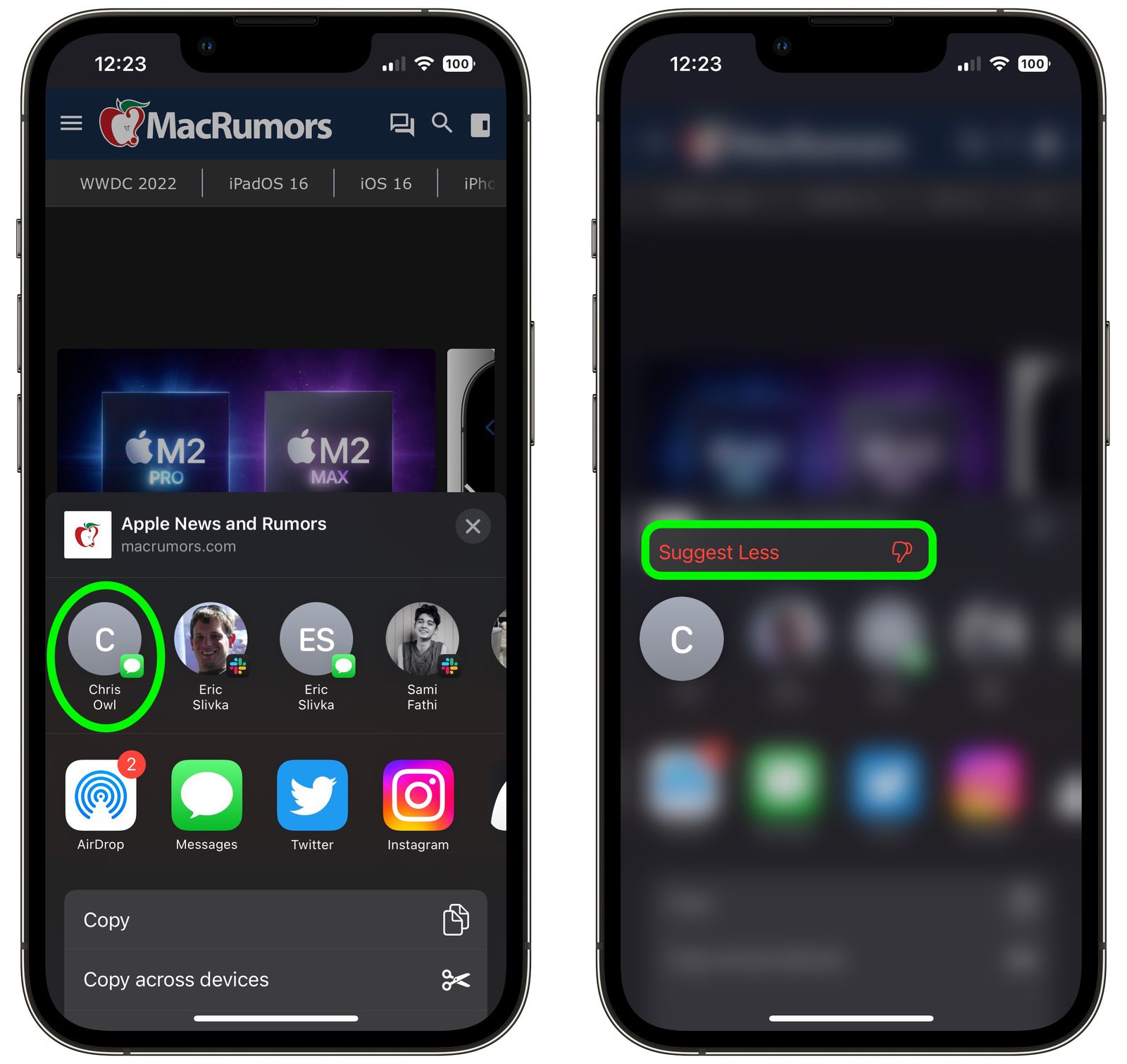 How to Remove Suggested Contacts From iOS Share Sheet - MacRumors