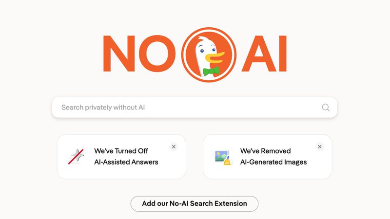 DuckDuckGo's 'No AI' Search Traffic Climbs as Users Reject Google's AI ...