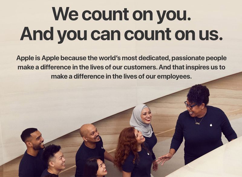 Apple Adds New 'Benefits' Section to Jobs Site - MacRumors