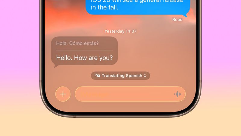iOS 26: Use Live Translation in Messages - MacRumors