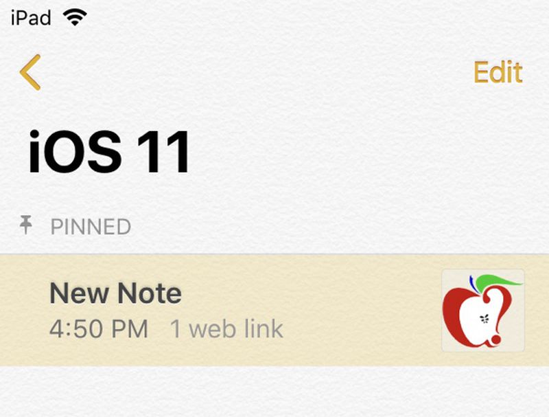 How to Use New Pinning and Tables Features in Notes in iOS 11 and macOS ...