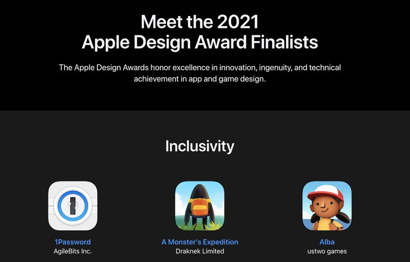 Apple Design Award Finalists Revealed Ahead of WWDC 2021 - MacRumors