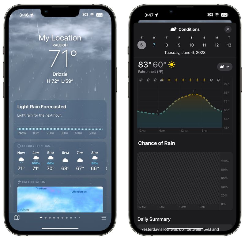 Here's What's New in the iOS 17 Weather App - MacRumors