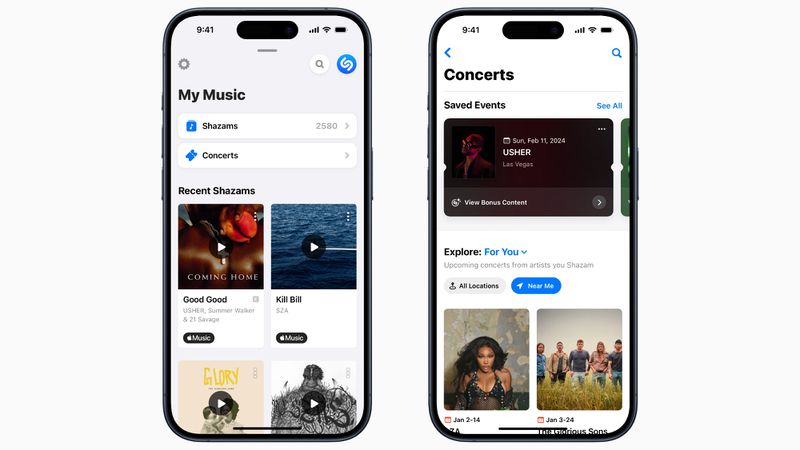 Apple's Shazam App Now Includes Info on Local Concerts - MacRumors