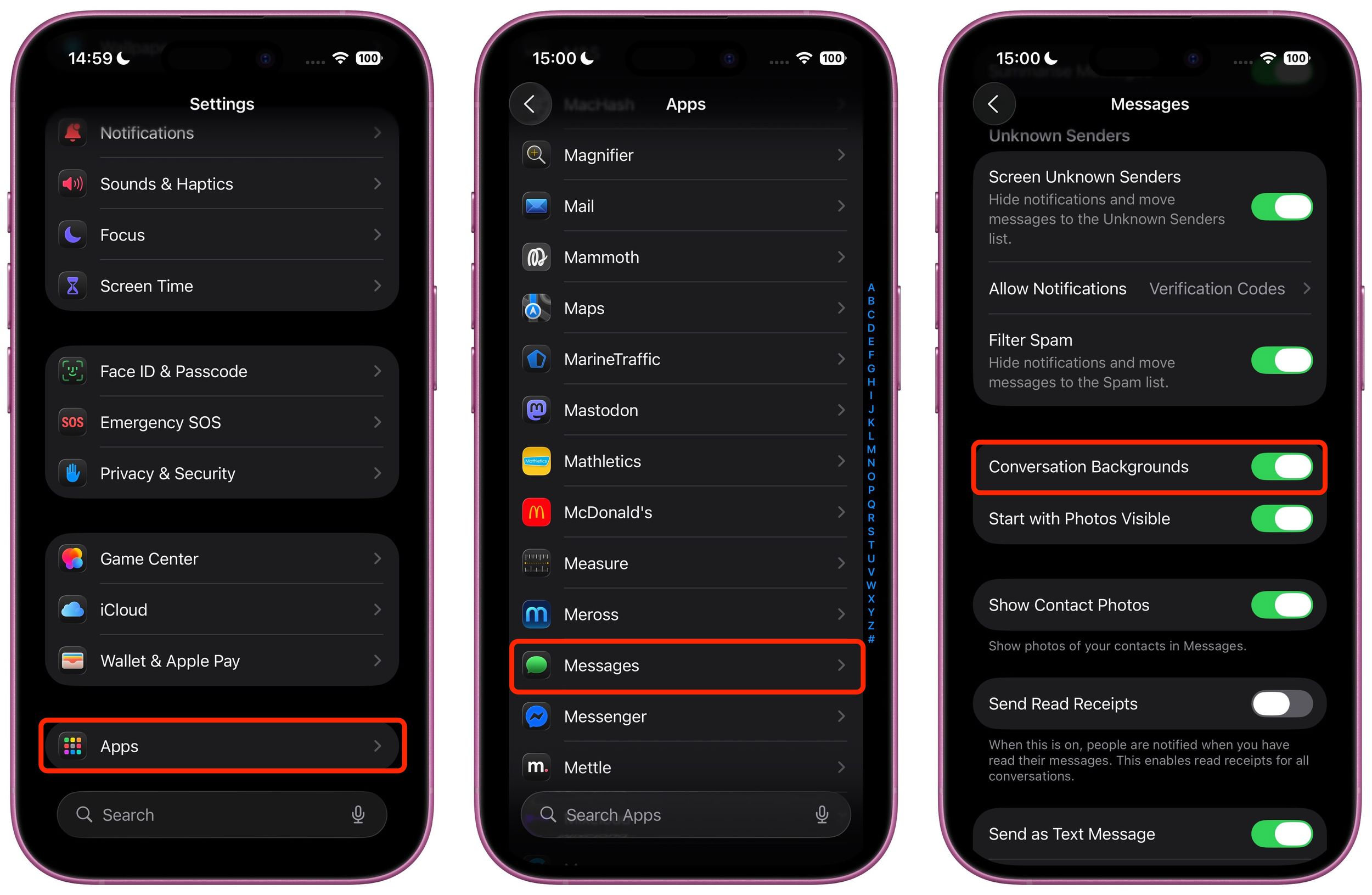 iOS 26: Remove Conversation Backgrounds in Messages - MacRumors