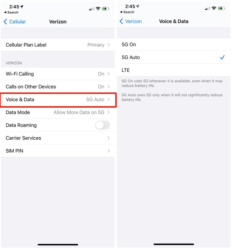 iPhone 12 5G Settings: How to Save Data and Battery - MacRumors