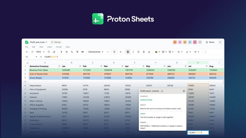 Proton Sheets Launches as Encrypted Alternative to Google Sheets ...