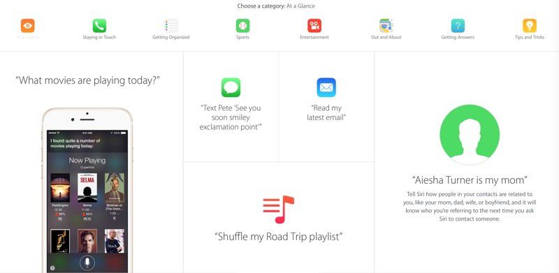 Apple Launches Comprehensive New Siri Website With Categories, Example ...