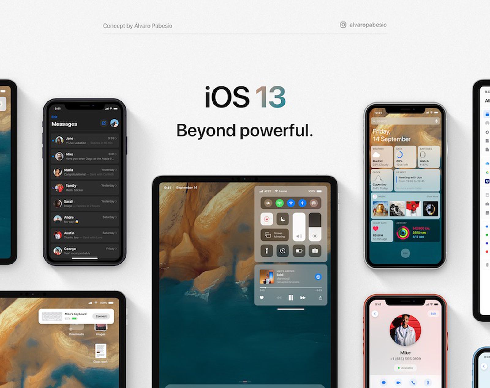 iOS 13 Concept Envisions Dark Mode, New Volume Indicator, iPad as ...
