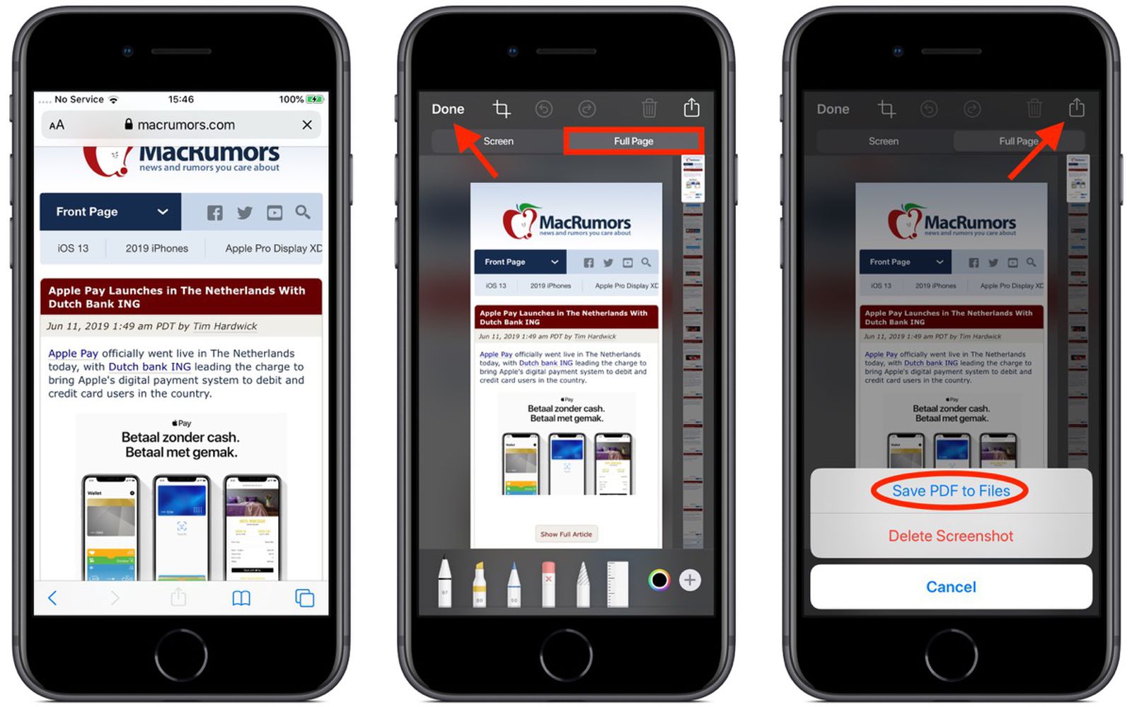 How to Save a Full Page or 'Scrolling Screenshot' as a PDF on iPhone and iPad - MacRumors
