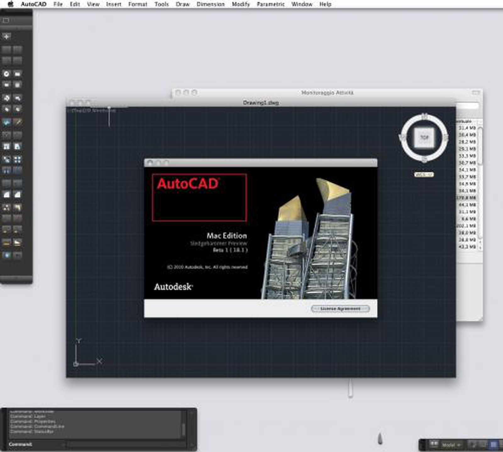 AutoCAD Coming Back to Mac, First Beta Screenshots with Gestures, 64 ...