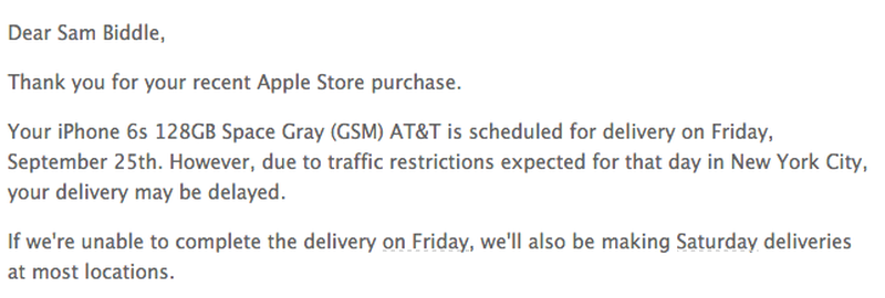 Apple Notifying iPhone 6s Pre-Order Customers About Shipping Delays ...