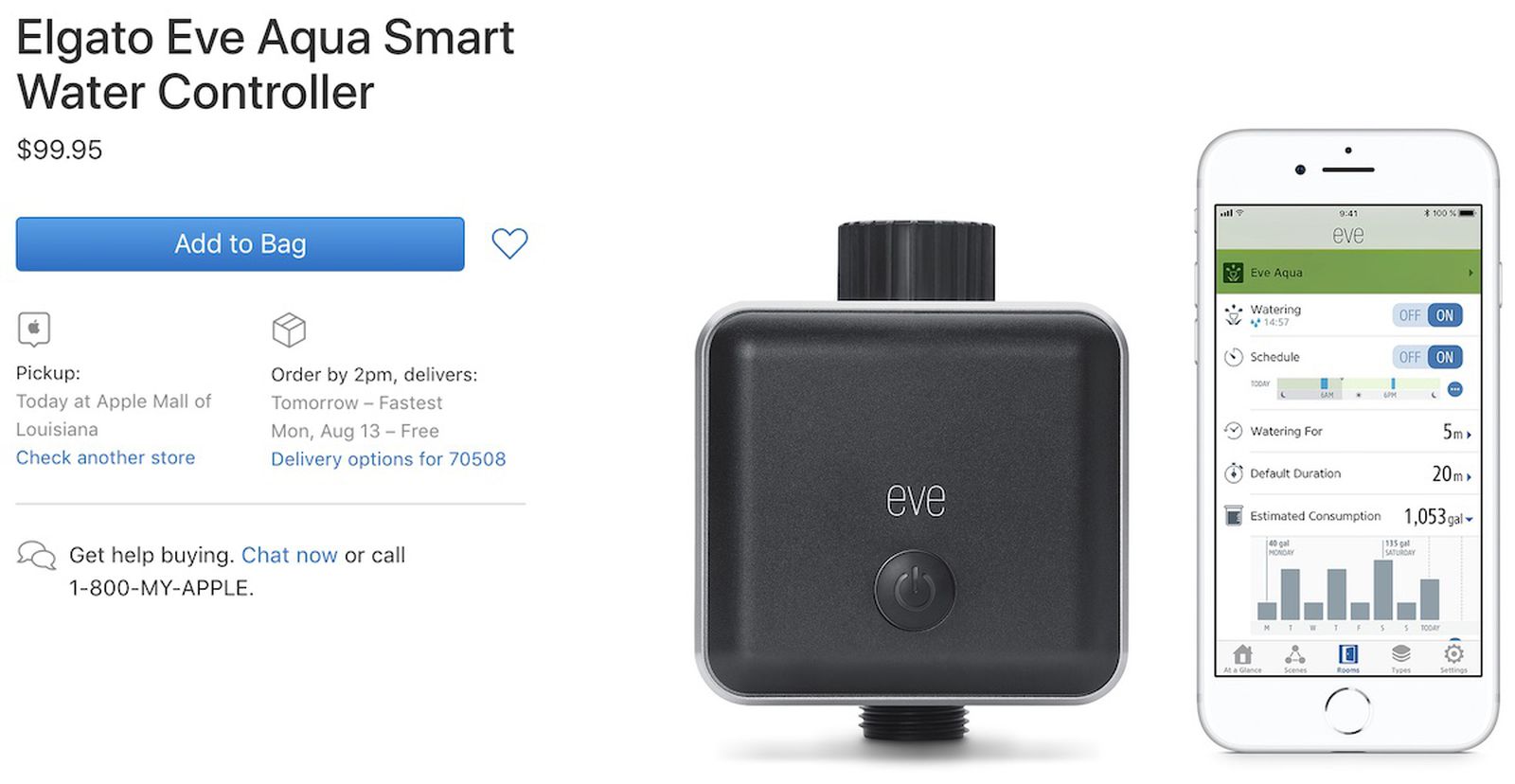 HomeKit-Compatible 'Eve Aqua Smart Water Controller' Now Available to ...