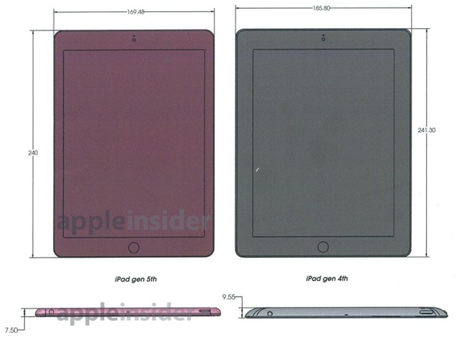 Design Drawings Purportedly Show Exact Dimensions of Smaller, Thinner ...