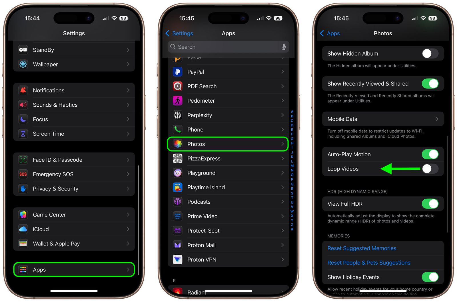 Stop Videos From Looping in the Photos App - MacRumors