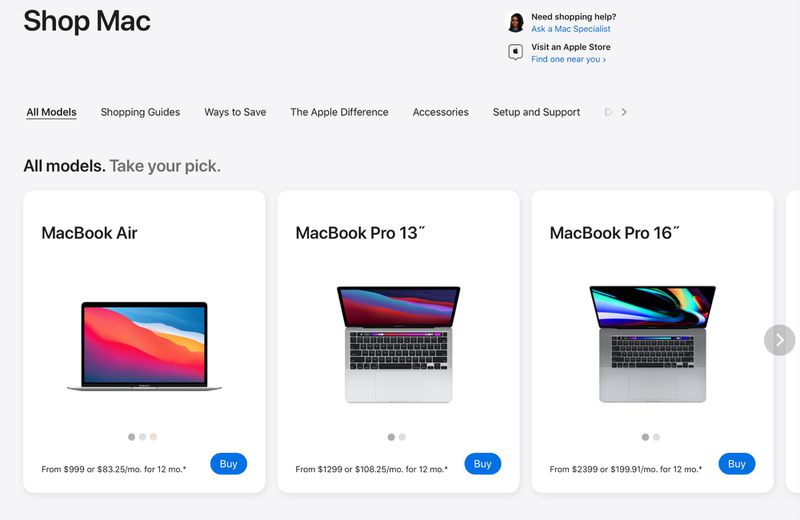 Apple's Website Gains Redesigned Store Section and Dedicated 'Store ...