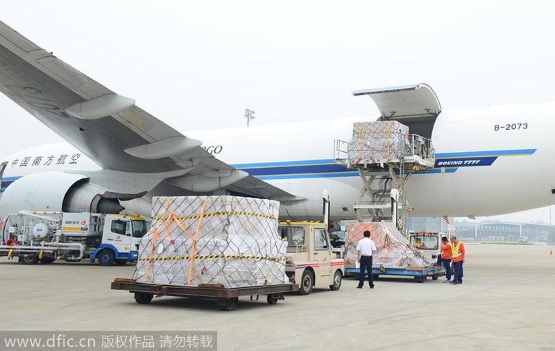 Photos From Inside a 747 Flying iPhone 6 Units to the U.S. - MacRumors