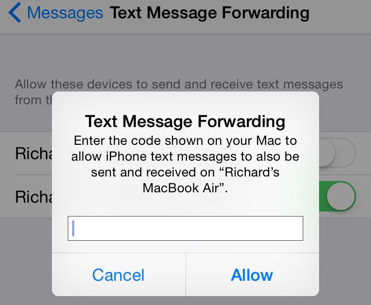 How to Enable Text Message Forwarding and Answer Phone Calls on Your ...