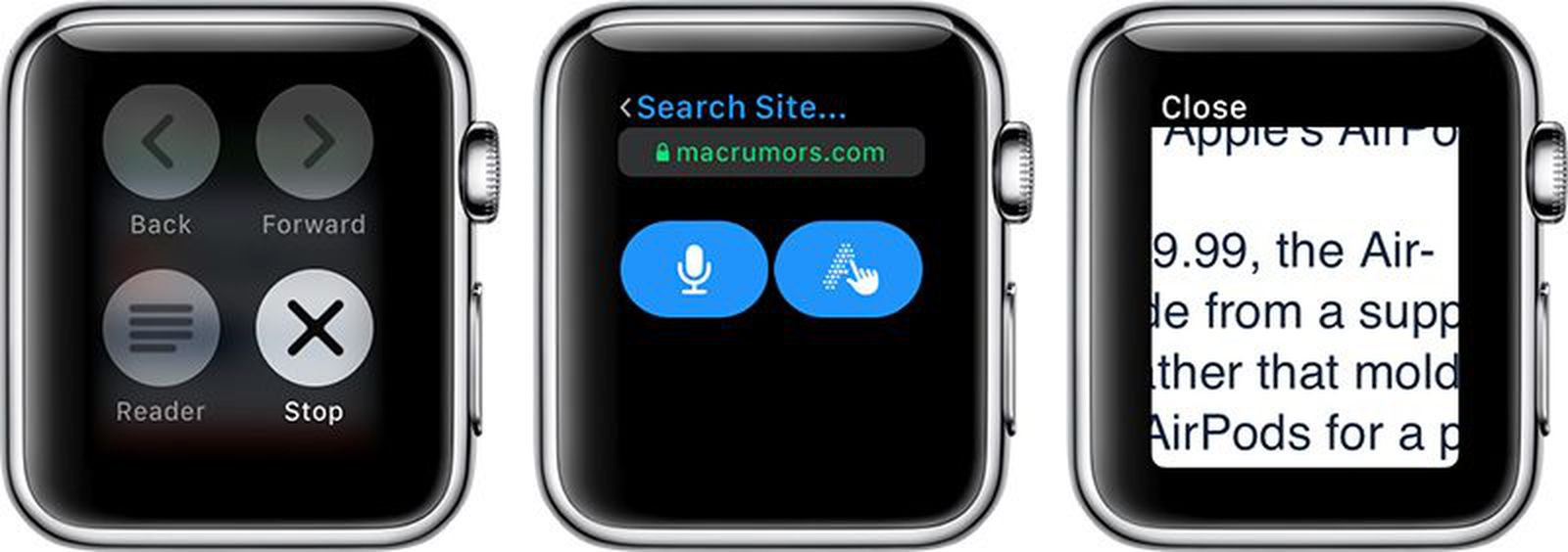 How to Browse the Internet on Apple Watch Through watchOS 5's WebKit ...