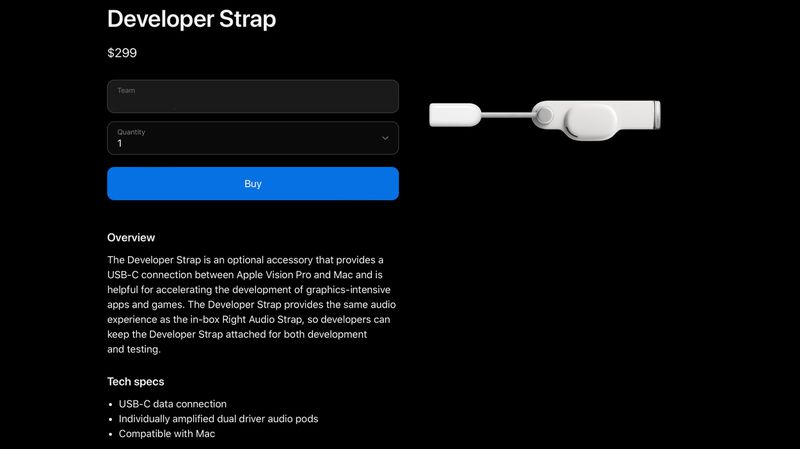 Apple Now Selling $300 Developer Strap for Vision Pro - MacRumors