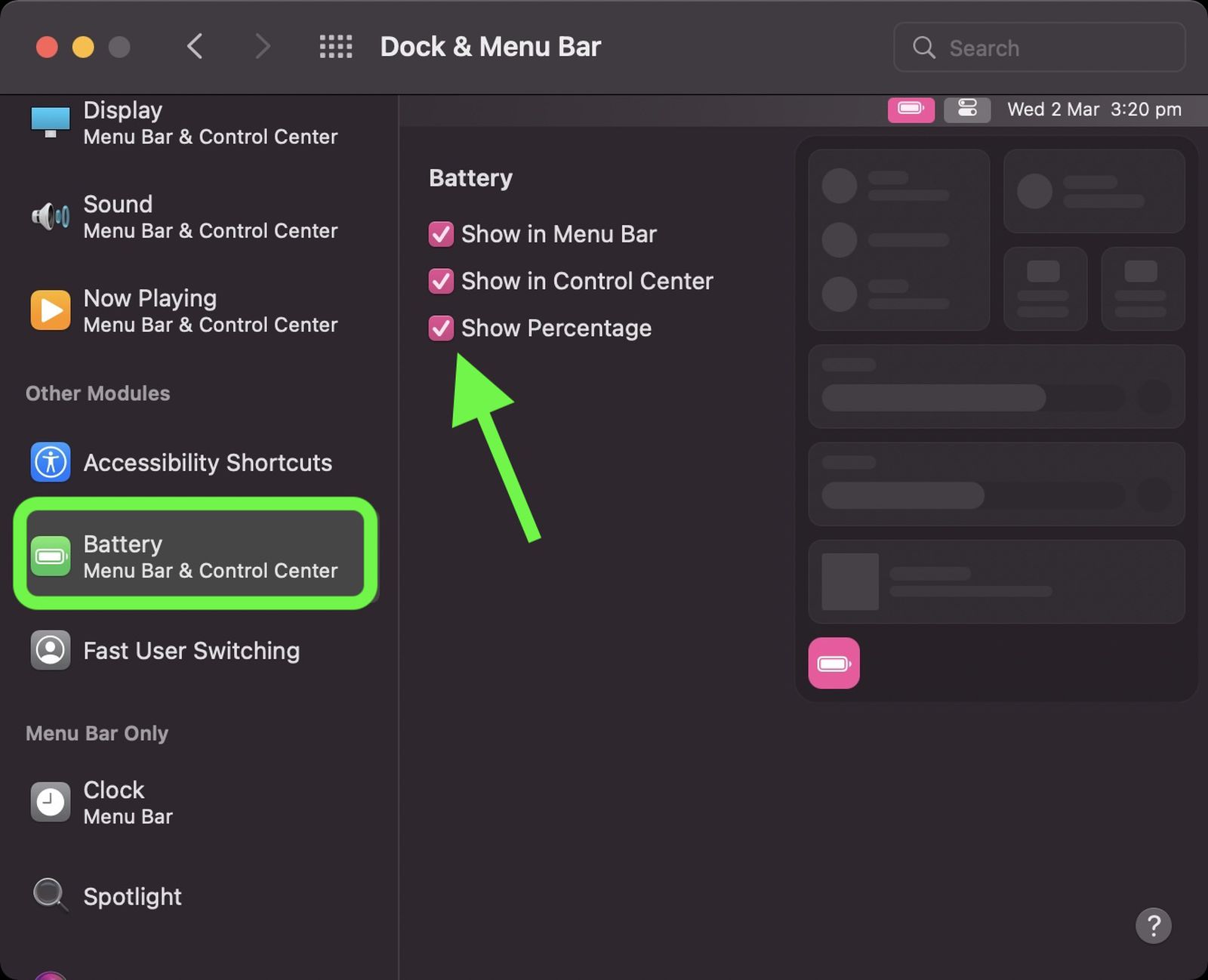 How to Show Battery Percentage in Your Mac's Menu Bar - MacRumors