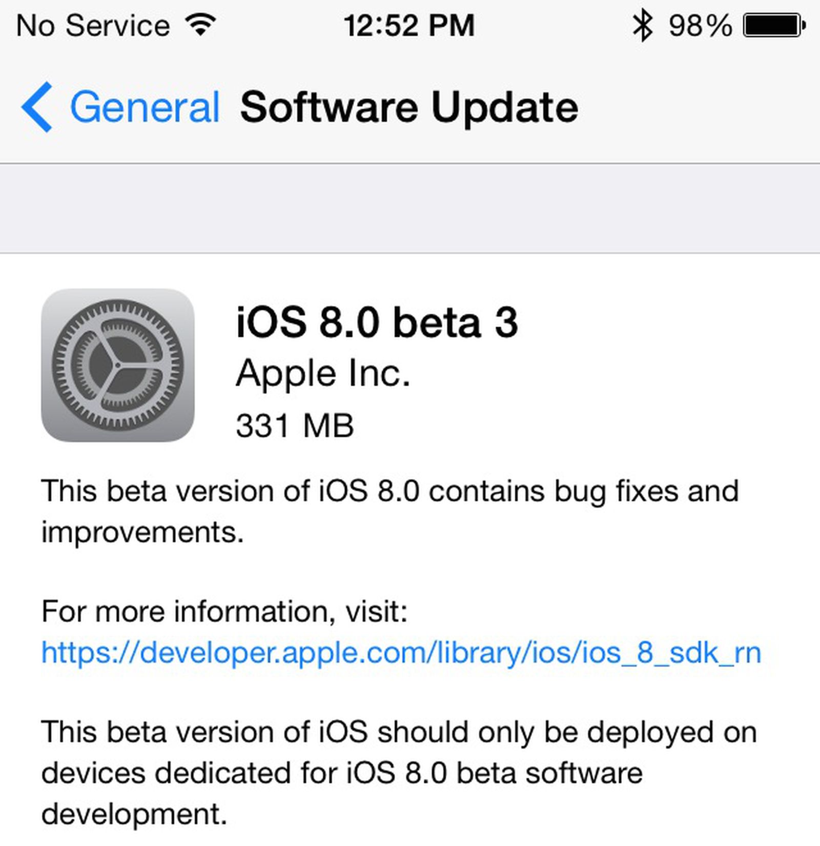 Apple Releases iOS 8 Beta 3 to Developers - MacRumors