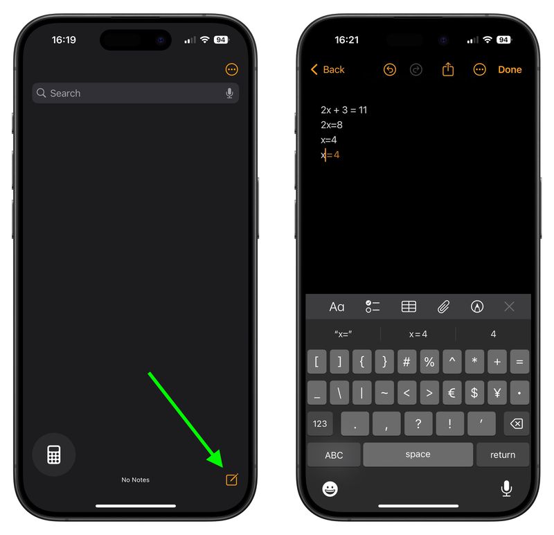 iOS 18: Use Math Notes in the Calculator App - MacRumors