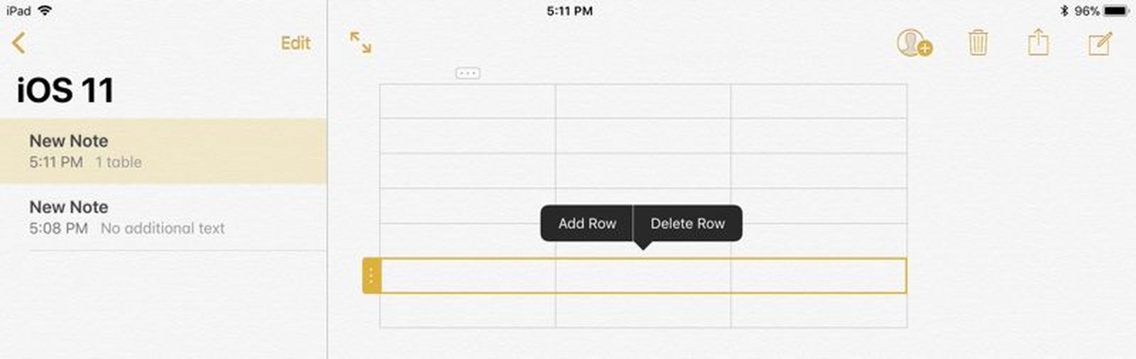 How to Use New Pinning and Tables Features in Notes in iOS 11 and macOS ...