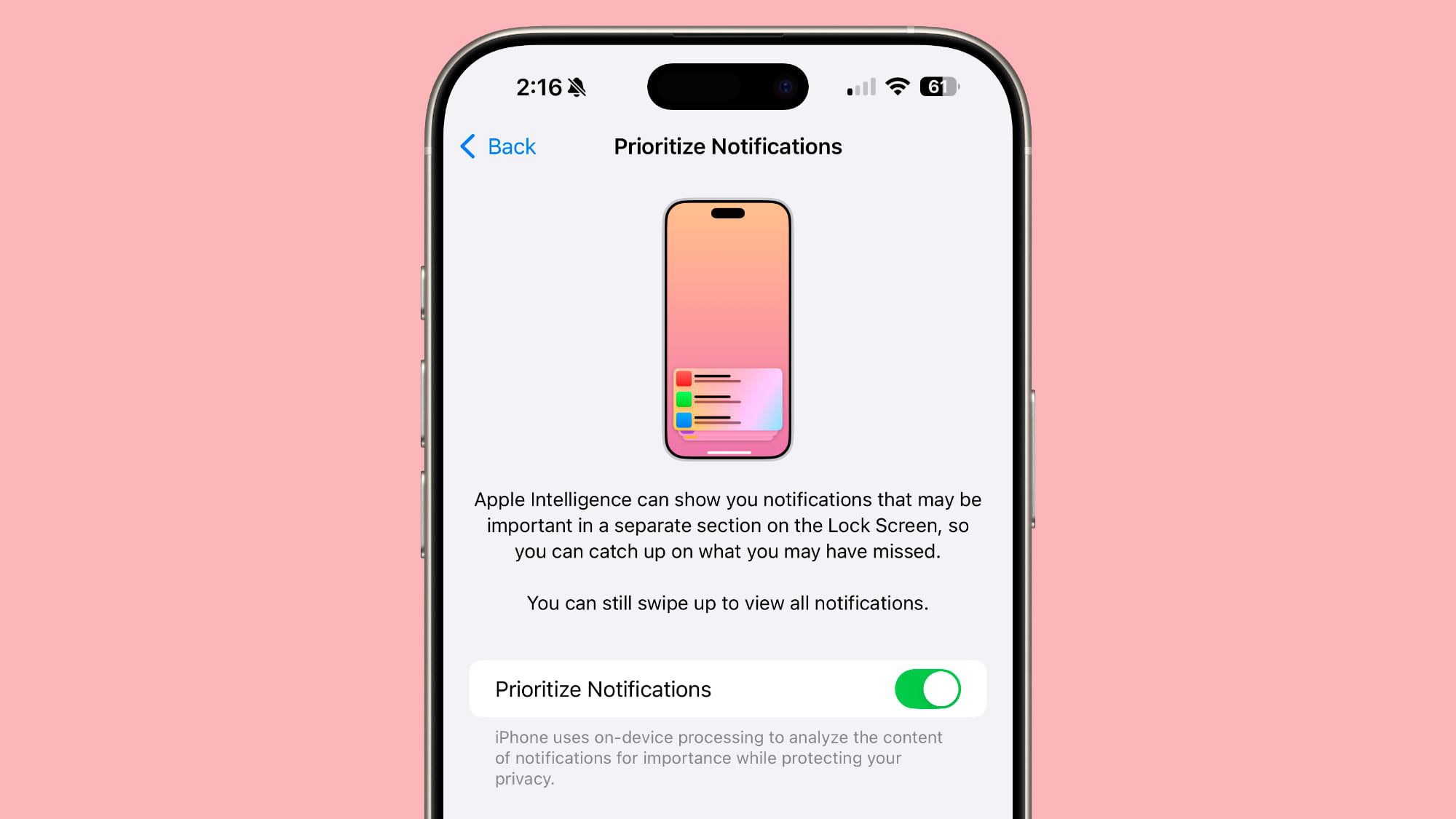 iOS 18.4 Adds Apple Intelligence Priority Notifications Feature - MacRumors