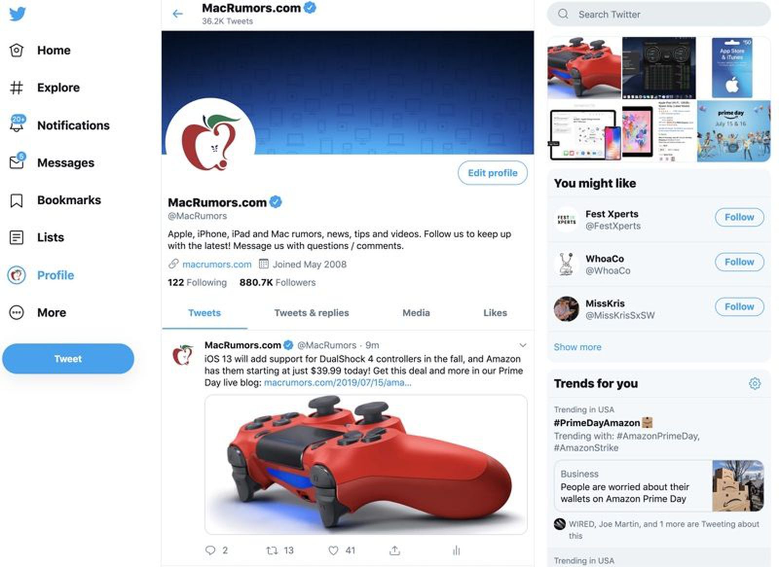 Twitter Starts Rolling Out Updated Website With New Design - MacRumors